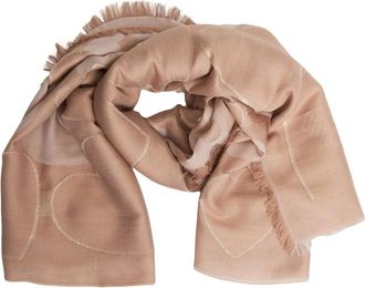 Moschino Tücher & Schals - Scarf with fringe details - Gr. unisize - in Beige - für Damen