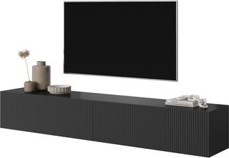 Selsey Selsey Veldio - TV-Lowboard stehend Schwarz, mit gefräster Front, 175 cm breit