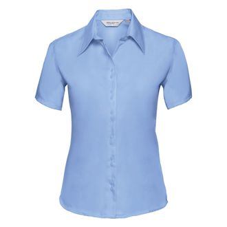 Russell Athletic Russell Collection Bluse, Kurzarm, b&uuml;gelfrei (Hellblau)