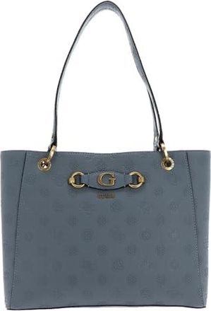 Guess Izzy Peony Noel Tote Light Denim Logo