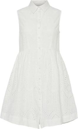 Vero Moda Yasholi SL Noos Robe pour Femme, Star White, XXL
