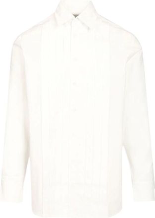 Paul Smith Homme, Chemises, Blanc, Taille: S Chemise en coton &agrave; devant pliss&eacute;