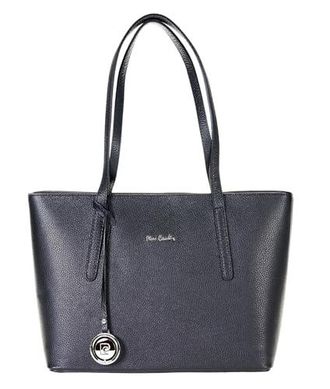 Pierre Cardin Sac en Cuir V&eacute;ritable pour Femme - Grand Shopper &agrave; Bandouli&egrave;re, Polyvalent, &Eacute;l&eacute;gant, Multifonctionnel - Noir
