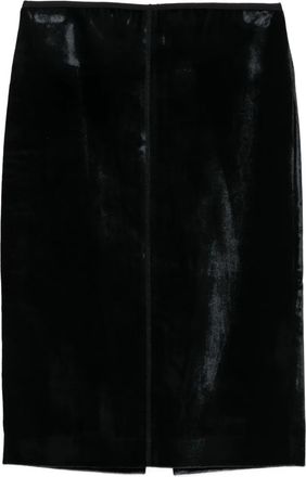 Semicouture jupe à empiècements en velours - Noir