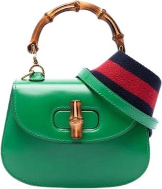 Gucci Sac bandouli&egrave;re mini Pre-owned - Femme - Pre-owned - Vert - Taille: ONE Size