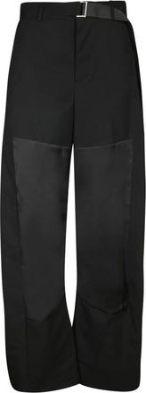 sacai Femme, Pantalons, Noir, Taille: 40 FR Wide Pantalons