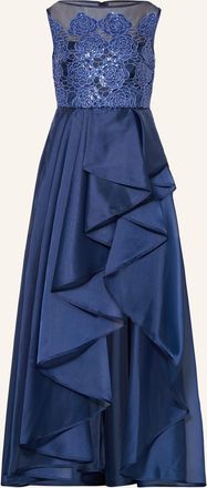 Talbot Runhof Talbot Runhof Abendkleid Mit Spitze Und Pailletten blau