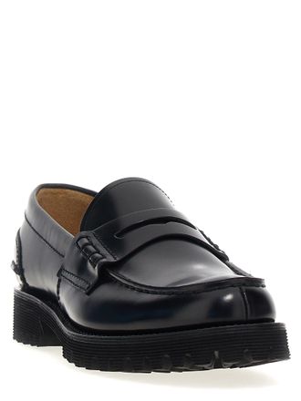 Churchs Womens Black Cowhide Slip-On Loafers
