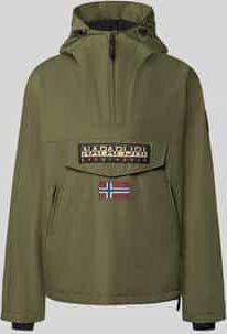 Napapijri Jacke mit Kapuze und kurzem Rei&szlig;verschluss