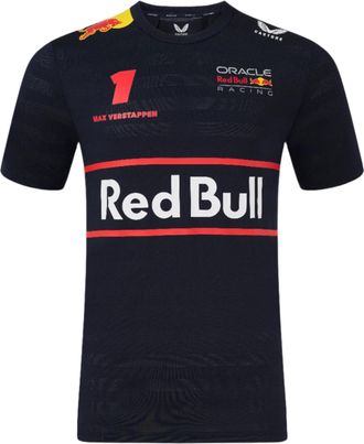 Castore Red Bull Racing F1 Herren 2025 Max Verstappen Team T-Shirt, Marineblau, 3X-Groß