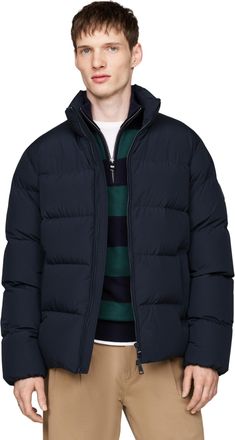 Tommy Hilfiger Herren Pufferjacke Down Puffer Jacket mit Taschen, Blau (Desert Sky), XXL