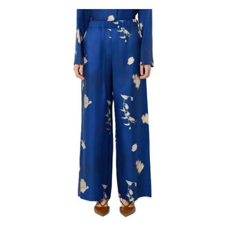 Max Mara Helga Wide Hosen - - Trousers - Damen - Blau - 2XS