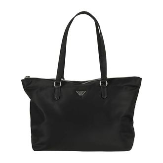 Emporio Armani Femme, Sacs, Noir, Taille: ONE Size Sac de Magasinage Élégant