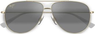 Maui Jim lunettes de soleil Hauoli &agrave; monture m&eacute;tallique - Or