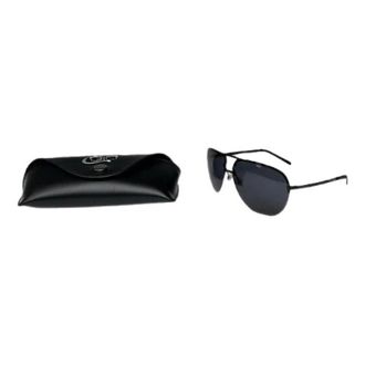 Jil Sander Lunettes de soleil en m&eacute;tal Pre-owned - Femme - Pre-owned - Noir - Taille: ONE Size