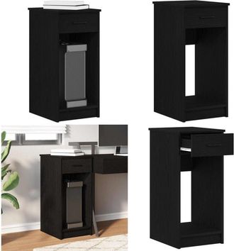 vidaXL Vidaxl - Support de tour dordinateur avec tiroir noir 35x45x77 cm