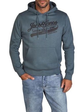 Jack & Jones JJEADRIAN Sweat pour homme, &agrave; capuche, coupe droite, noir, gris, vert, marron, beige, bleu, tailles S, M, L, XL, XXL, 3XL, XXL