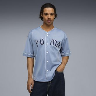 Puma Maillot de baseball oversize Homme, V&ecirc;tements, Bleu, XS