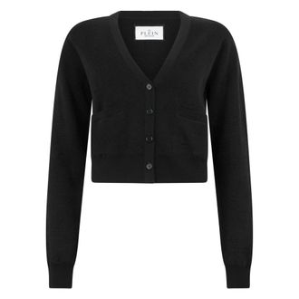 Philipp Plein Cardigan Court Monogram - Femme - Pulls - Noir - Taille: 36 FR
