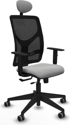 Piqueras y Crespo B&uuml;rostuhl aus Netzstoff, mit 1D-Armlehnen, h&ouml;henverstellbare Lendenwirbelst&uuml;tze und festes Kopfteil, ausgestattet mit Syncro/Traslack und Schneidescha