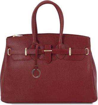 Tuscany Leather TLBag Sac à main pour femme avec finitions couleur or