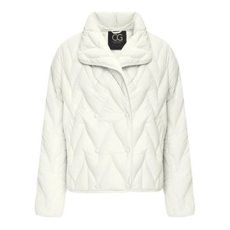 Cesare Gaspari Femme, Vestes, Beige, Taille: 40 FR Veste courte matelass&eacute;e &agrave; chevrons en duvet