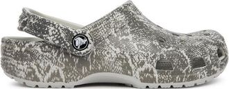 Crocs Pantoletten Classic Pop Animal Clogs 214153 Grau