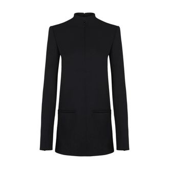 Courr&egrave;ges Femme, Robes, Noir, Taille: 36 FR Mini-Robe H&eacute;ritage Zipp&eacute;e SUR LE Devant
