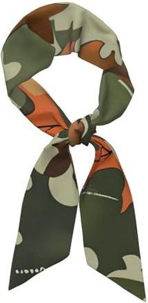 Generic Foulard &agrave; motif feuilles bleu marine pour sac &agrave; main pour sac &agrave; main camouflage &eacute;rable satin soie foulard pour le sport, le yoga