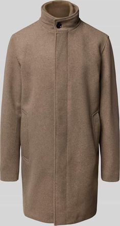 Jack & Jones Mantel aus Woll-Mix mit Stehkragen und Eingrifftaschen