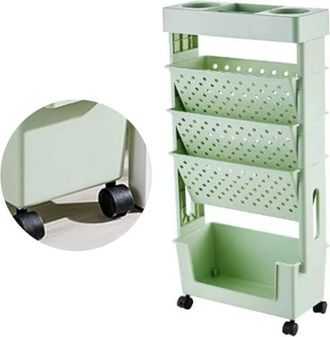 Generic &Eacute;tag&egrave;re Mobile de Rangement for Livres, Organiseur de Livres Amovible et Mobile, Chariot &agrave; roulettes for Bureau, &eacute;cole, Maison, Magazines, dossiers et