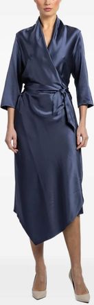 Peter Cohen New Victor tie-waist wrap midi dress - Blau