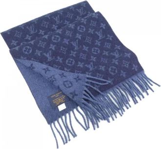 Louis Vuitton unisex, Pre-owned, Bleu, Taille: ONE Size Shawl Pre-owned
