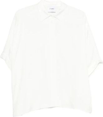 Nude Nude, Femme, Blouses et Chemises, Blanc, Taille: 34 FR Chemise &agrave; manches courtes