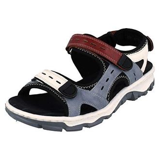Rieker 68872, Sandales Bout ferm&eacute; Femme, Multicolore (Adria/Bianco/Rosso/Schwarz), 36 EU
