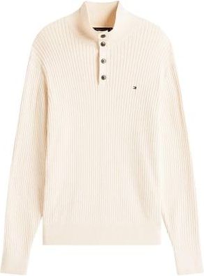 Tommy Hilfiger Pull col boutonn&eacute; en coton et cachemire