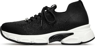 Loriblu Femme, Chaussures, Noir, Taille: 41 EU Baskets en tissu avec cristaux