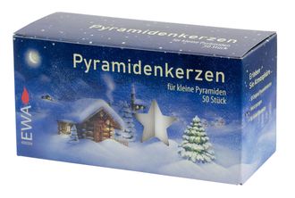 Rudolphs Schatzkiste Puppenkerzen - Baumkerzen - Pyramidenkerzen wei&szlig;/rot/natur aus Wachs in verschieden Gr&ouml;&szlig;en apog-versand (Pyramidenkerzen klein &Oslash;14x74mm, wei&szlig;)