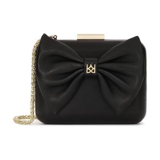 Kazar Schwarze Clutch-Tasche mit gro&szlig;er Schleife vorne - - Bags - Damen - Schwarzk - ONE SIZE