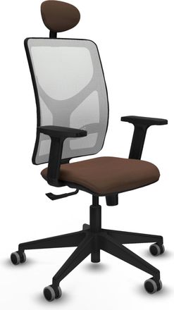 Piqueras y Crespo Stuhl f&uuml;r Telearbeit, mit 2D-Armlehnen, h&ouml;henverstellbarer Lendenwirbelst&uuml;tze und festem Kopfteil, ausgestattet mit 3 Positionen und Schneideschaum, W