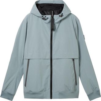 Tom Tailor Herren Windbreaker Blouson Jacke mit Kapuze, 27475 - Grey Mint, XL