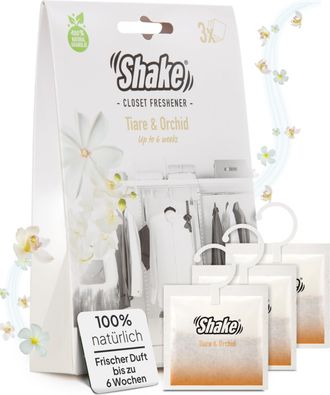 SHAKE Dufts&auml;ckchen Kleiderschrank (Orchidee) - Duftkissen f&uuml;r Schrank, Schublade, Bad, Tasche, Auto - Raumduft gegen schlechte Ger&uuml;che - Parf&uuml;m zum Aufh&auml;nge