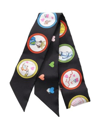 Hermès foulard Tea Time en soie (2021) - Noir