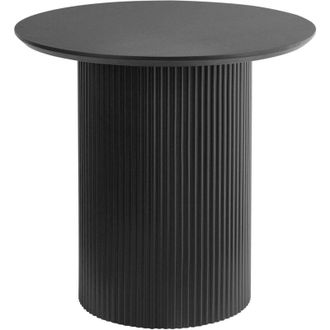 Beliani Beliani - Beistelltisch Schwarz MDF-Platte Metallfu&szlig; &oslash; 50 cm Modernes Design Wohnzimmer
