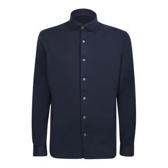 Dell'Oglio Blaues Hemd f&uuml;r M&auml;nner Stilvoll - - Shirts - Herren - Blau - S