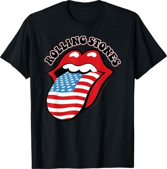 THE ROLLING STONES Rolling Stones Offizielle Vintage US-Zunge T-Shirt