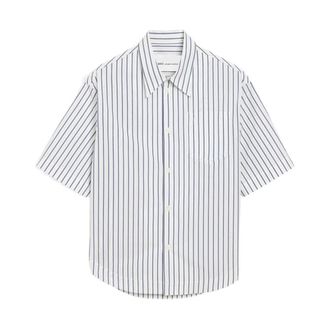 Ami Femme, Blouses et Chemises, Multicolore, Taille: 36 FR Camisa Blanca Rayas Marino