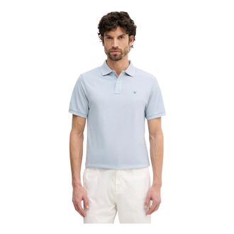 Hackett Slim Fit Short Sleeve Pique Polo - - Tops - Herren - Blau - S
