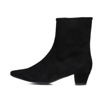 Stefano Lauran Schwarze Wildleder Stiefeletten f&uuml;r Damen - - Shoes - Damen - Schwarzk - 40 EU