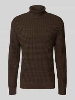 Selected Regular Fit Rollkragenpullover in Waffel-Struktur Modell TOM